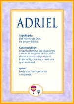EL SIGNIFICADO DE LOS NOMBRES: ADRIEL (HEBREO-INDIO (USA)