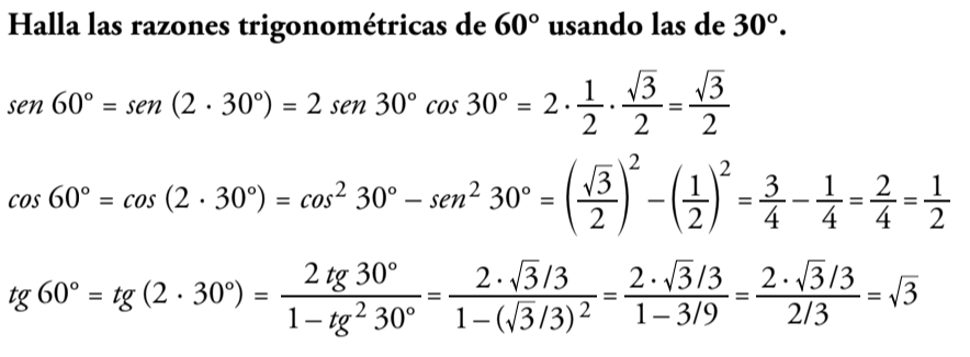 LAS MATES DE SANDRA: RAZONES TRIGONOMÉTRICAS DEL ÁNGULO DOBLE