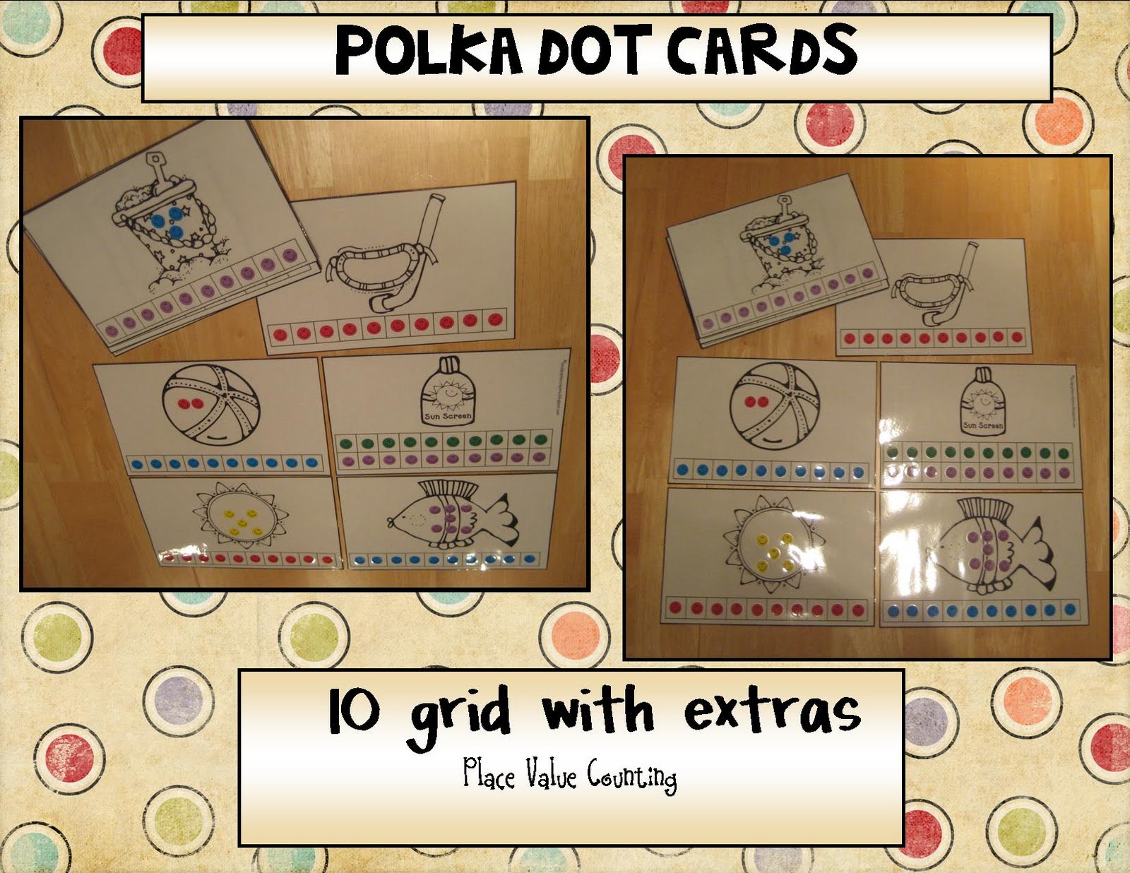 Kindergarten Crayons: Polka Dot Beach Fun