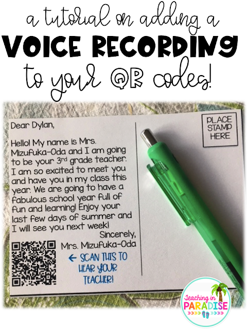 Teaching in Paradise: A Tutorial on Adding a Voice Recording to Your QR ...