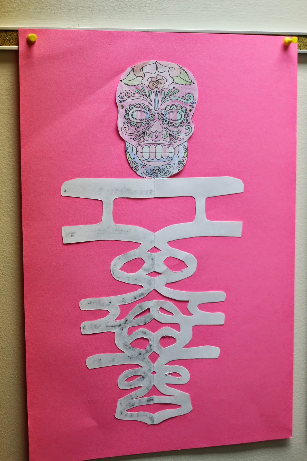Teach Them To Fly II: Cursive Day of the Dead Skeletons