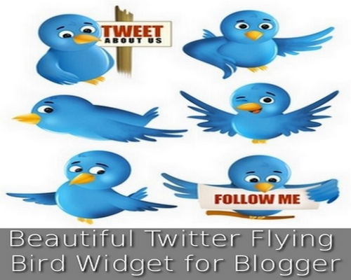 Beautiful Twitter Flying Bird Widget for Blogger | Blogolect