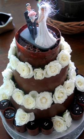 Sugar & Spice: Chocolate Trio Wedding Cake