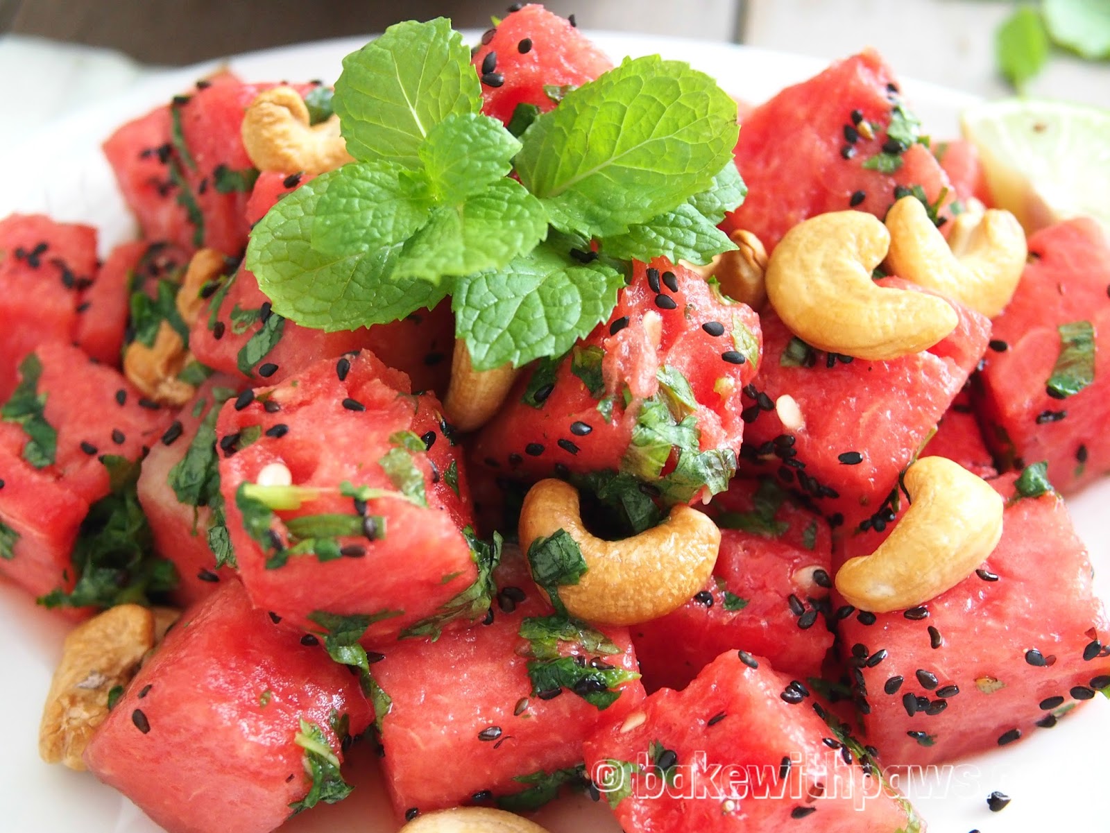 Thai Watermelon Salad - BAKE WITH PAWS