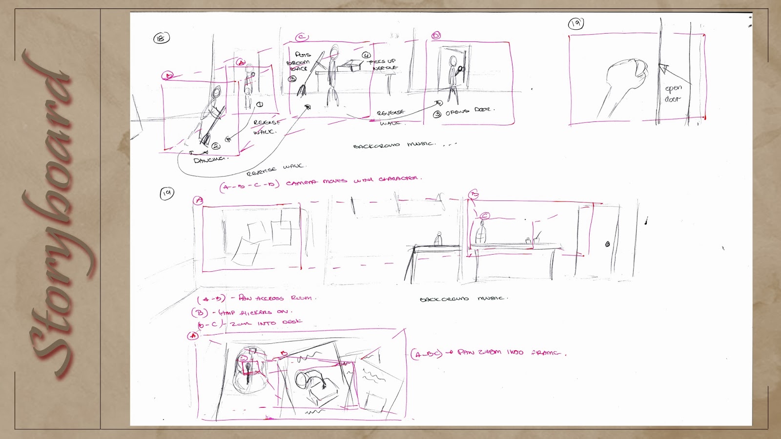 Kym Mumford CG Arts and Animation (BA Hons) : Rough Storyboard