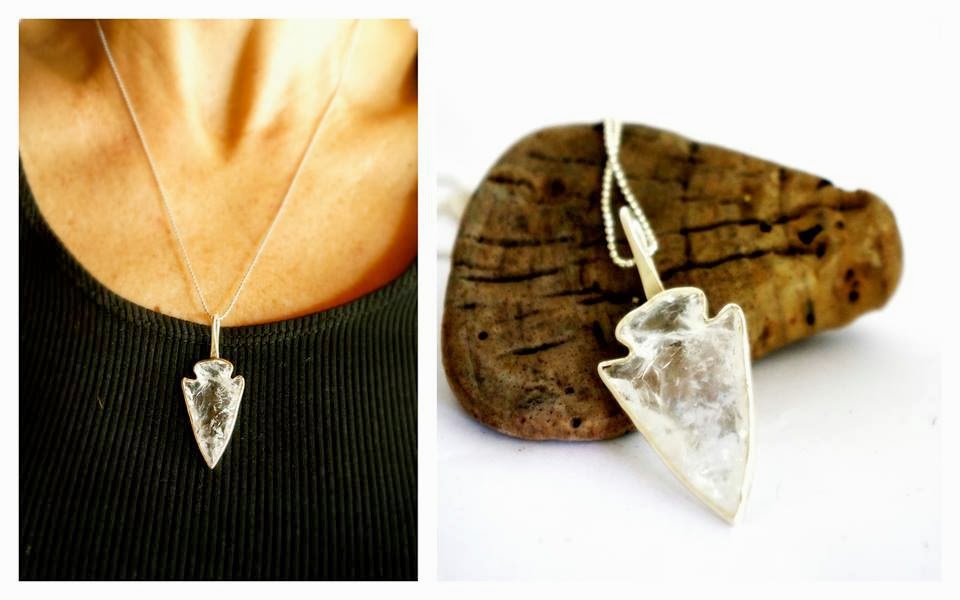 EK Art Jewelry Tamarindo Costa Rica: Crystal Quartz arrowhead