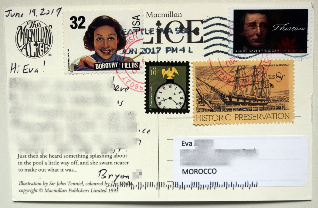 Mail Adventures: Put as Many Stamps as You Can on the Back of the Postcards