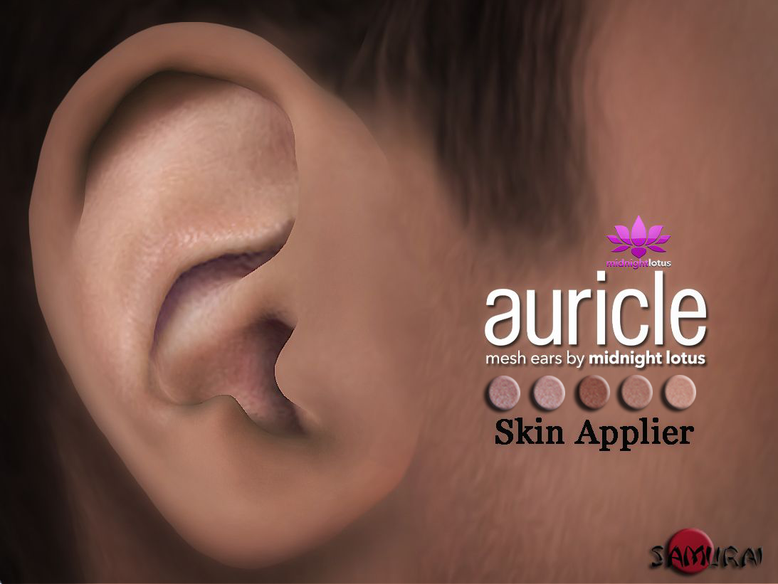SAMURAI HQ::.. Base Tones Skin Applier for Auricle Mesh Ears (Midnight ...