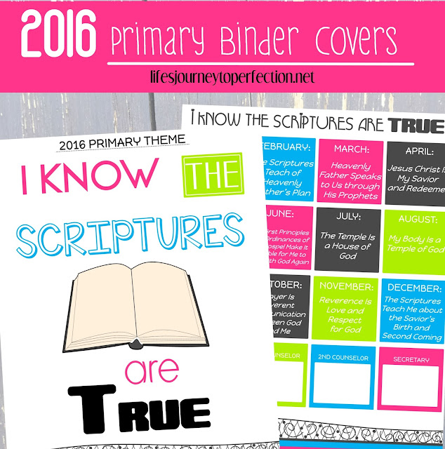 Life's Journey To Perfection: 2016 LDS Primary Theme Scripture Posters