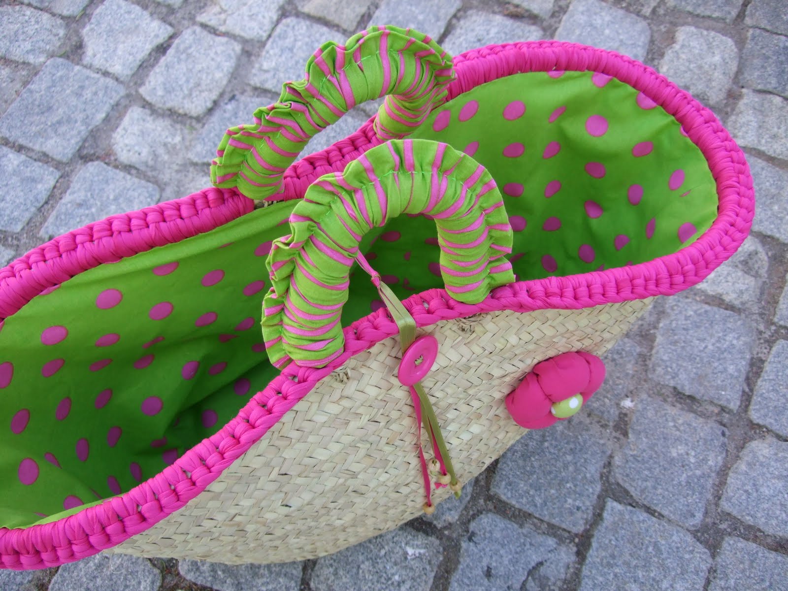 Alcofa de Ideias: Alcofa de Praia com Bolinhas e Riscas