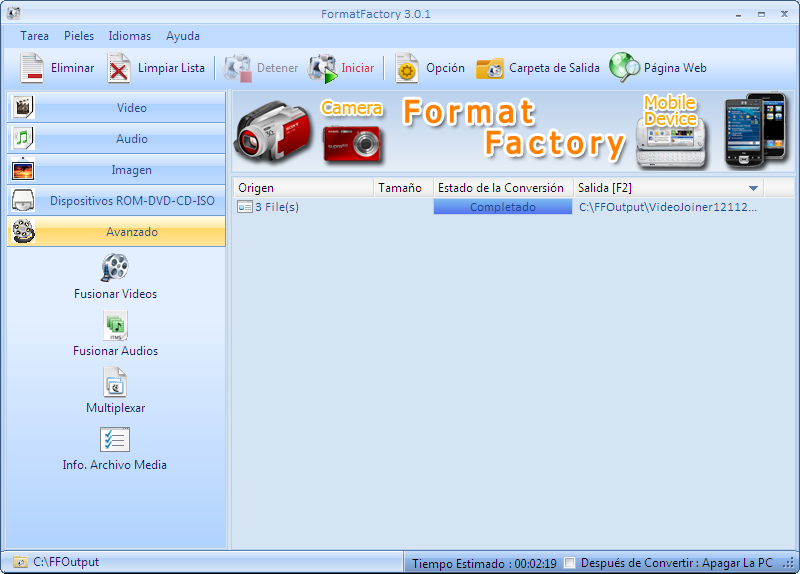 reportes: Format factory