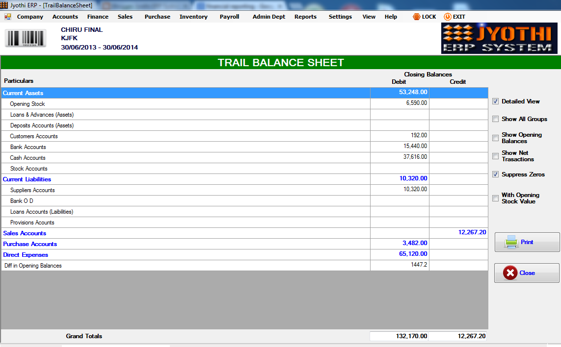 Jyothi Erp System In Vbnet Source Code Erp Client And Server System In Vbnet Financial Reports