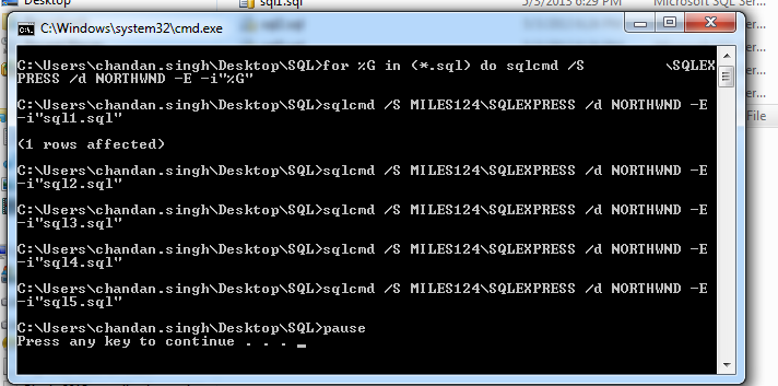 Web And Mobile Apps Codeware Using Bat File To Execute All Sql Scripts From A Folder At Once