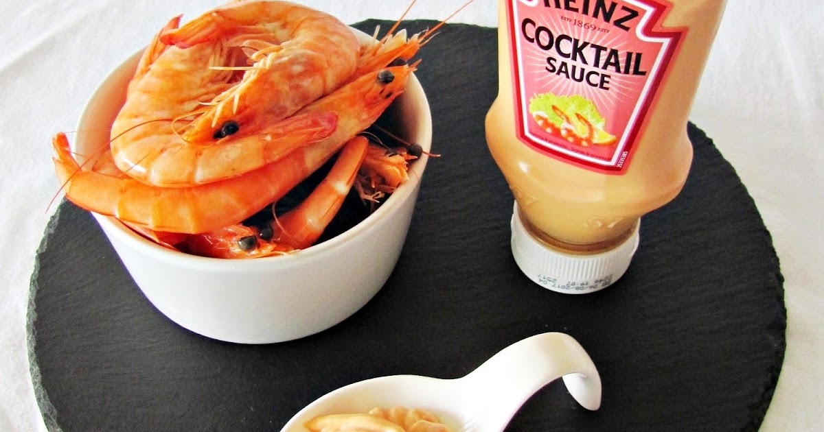 Camarão cozido com molho Cocktail Heinz