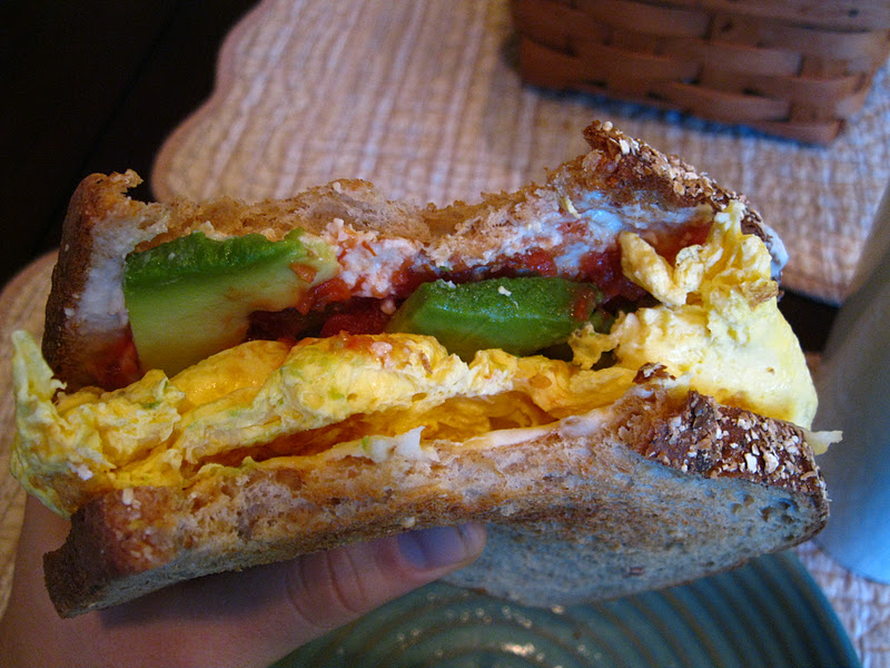 Julianna Bananna: Cheesy Mexican Breakfast Sandwich.