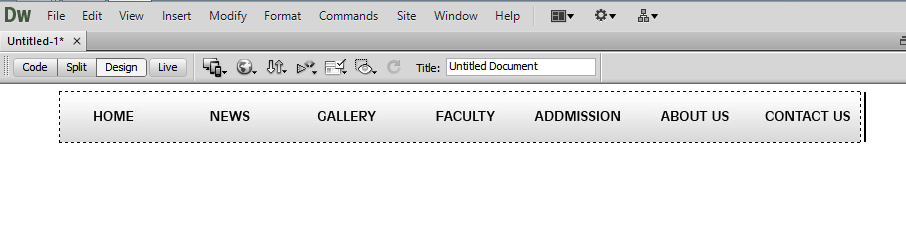 Create Beautiful Horizontal Navigation Bar with Adobe Dreamweaver CS6 ...