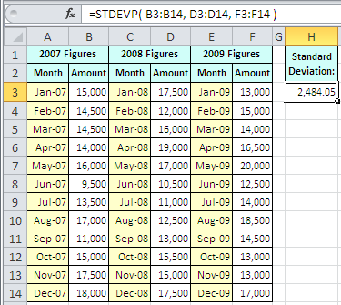 Arivilm: Stdevp() Function