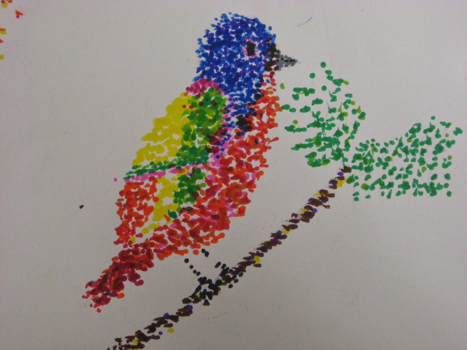 Miss Young's Art Room: Pointillism Birds with 5th Grade Students
