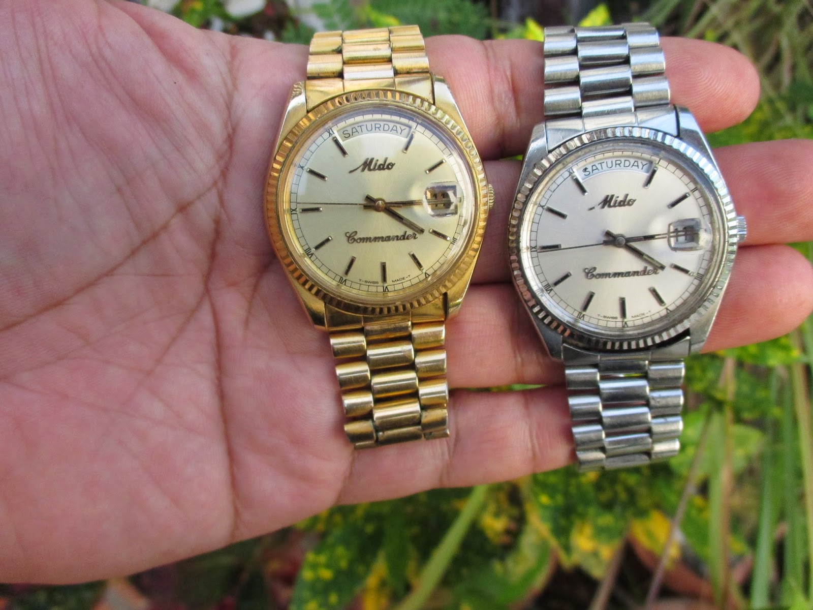 นาฬิกาวินเทจ: Mido Commander Day-Date Gold President Style หรือ Mido ...