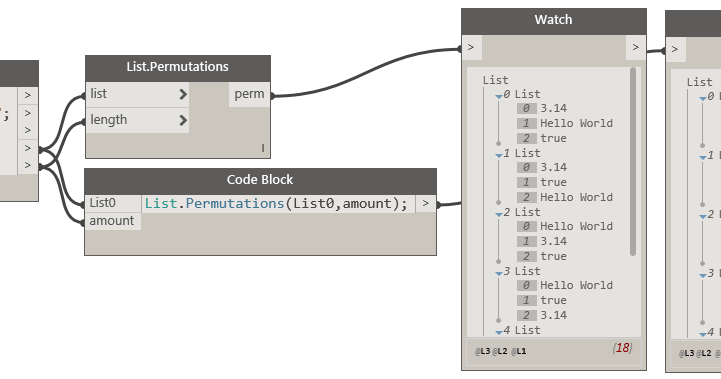 Dynamo Nodes to Code Block: List.Permutations