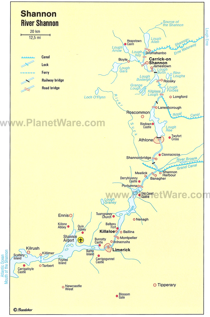 River Shannon Ireland Map