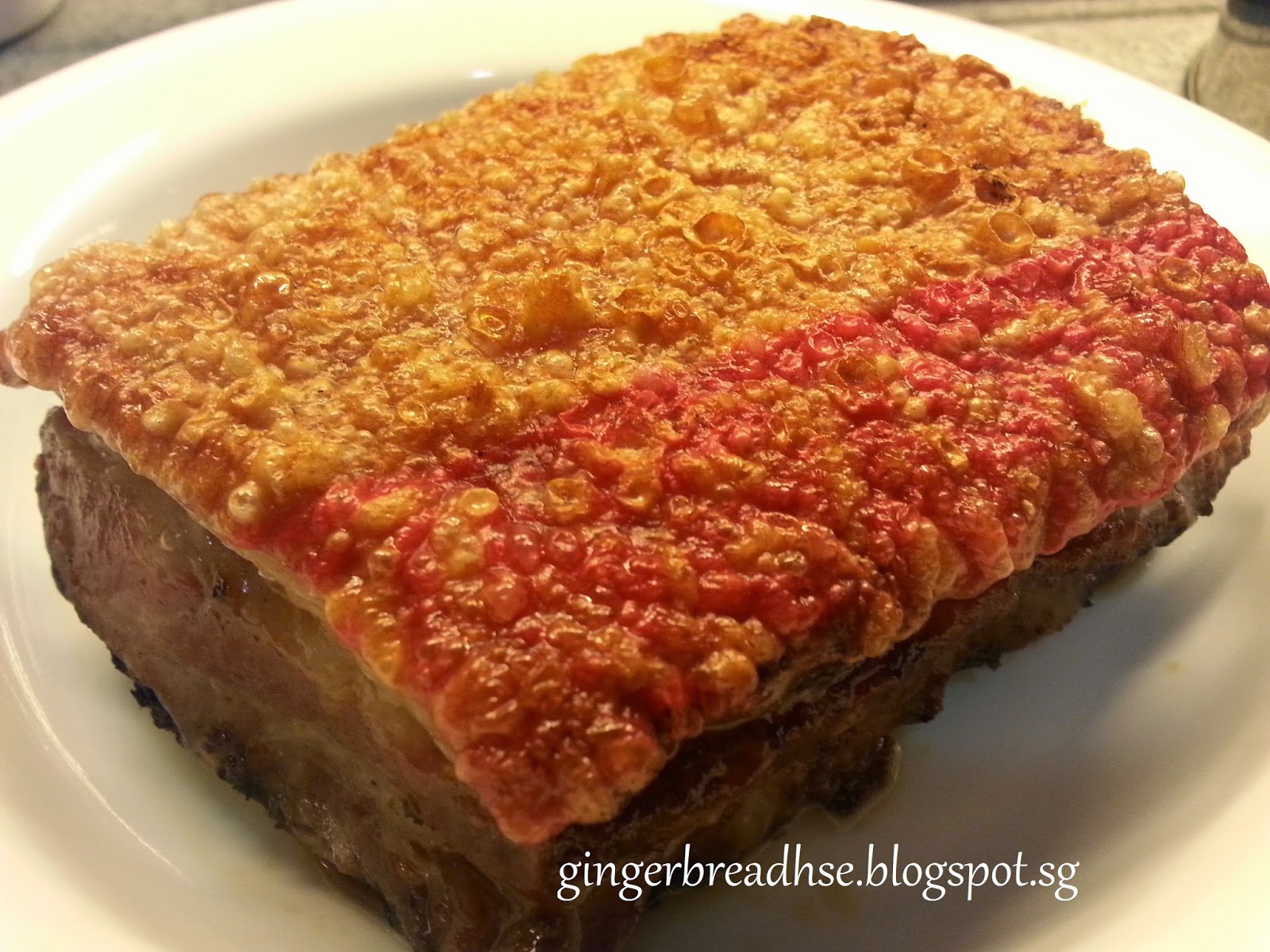 Gingerbread House: Chinese Roast Pork (Sio Bak) using (mainly) airfryer