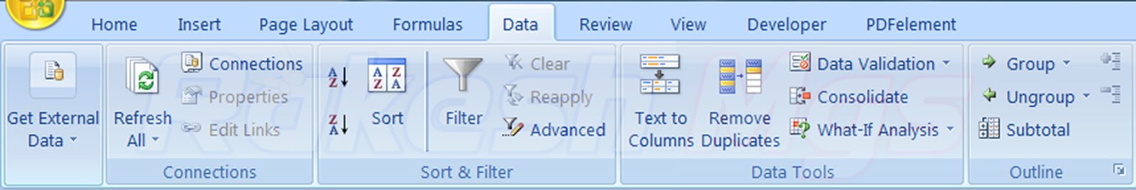 How to Use Microsoft MS Excel 2007 Data Menu in Hindi Complete Notes ...