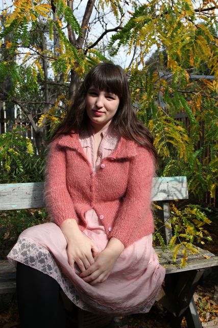 Ruby Hoppen :::: Pink Mohair Mumsy Cardigan