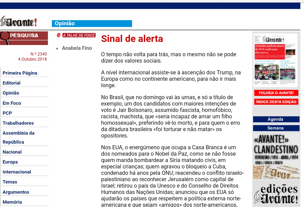 REFERENCIA: Sinal de Alerta