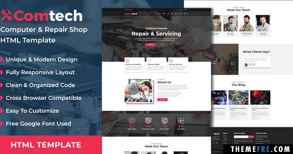 Bryan Derryl ComTech - Computer and Repair Shop Business HTML Template computer computer business co