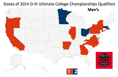 Sludge Output: Maps of Top D-III College Ultimate Teams