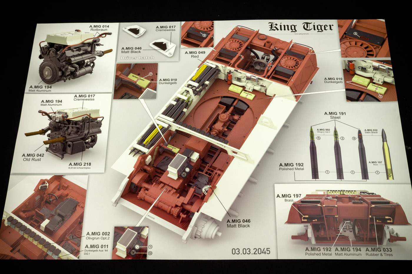 Takom King Tiger Interior paint. - Work in Progress - Armour ...