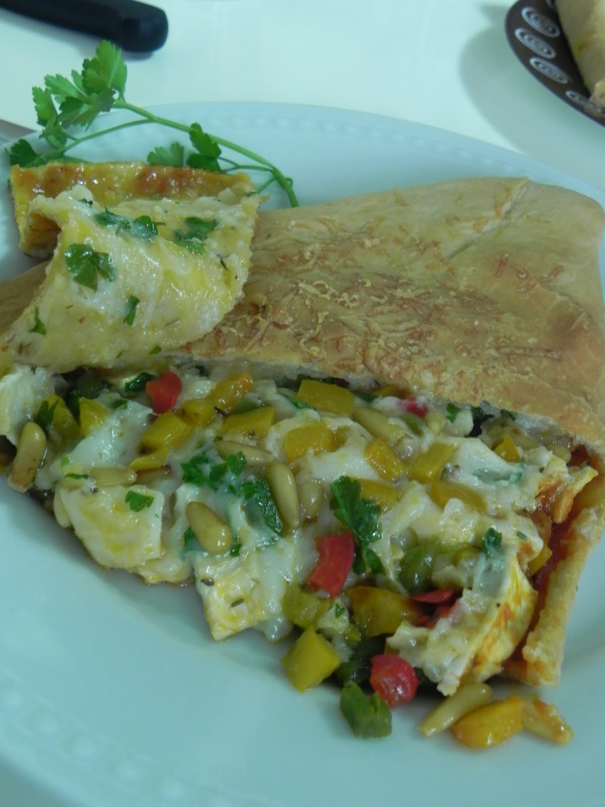 Con pan y postre: Calzone relleno con colores