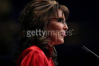 Ladies in Satin Blouses: sarah palin - red satin blouse