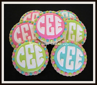 Nanny's Sugar Cookies LLC: Monogram cookies....