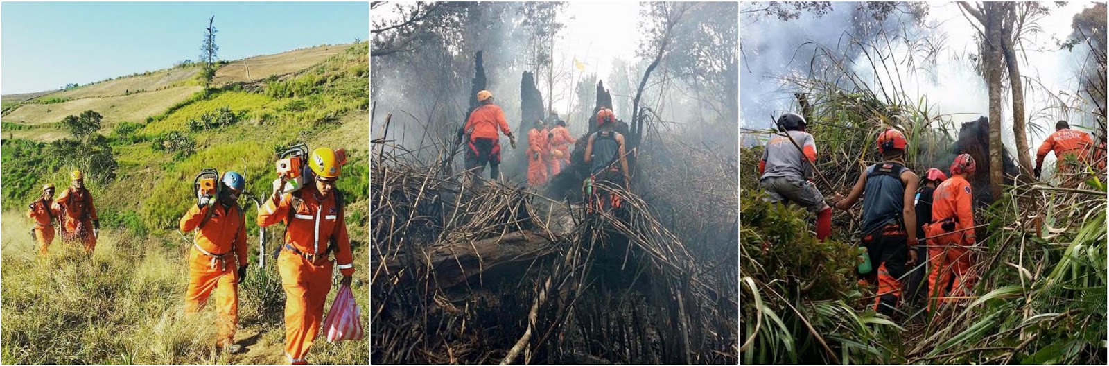 LOOK: SBMA fire and rescue team at Mount Apo | SubicNewsLink