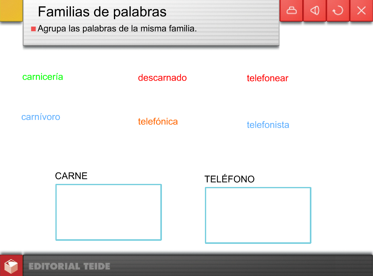 Las TIC en Primaria: FAMILIA DE PALABRAS