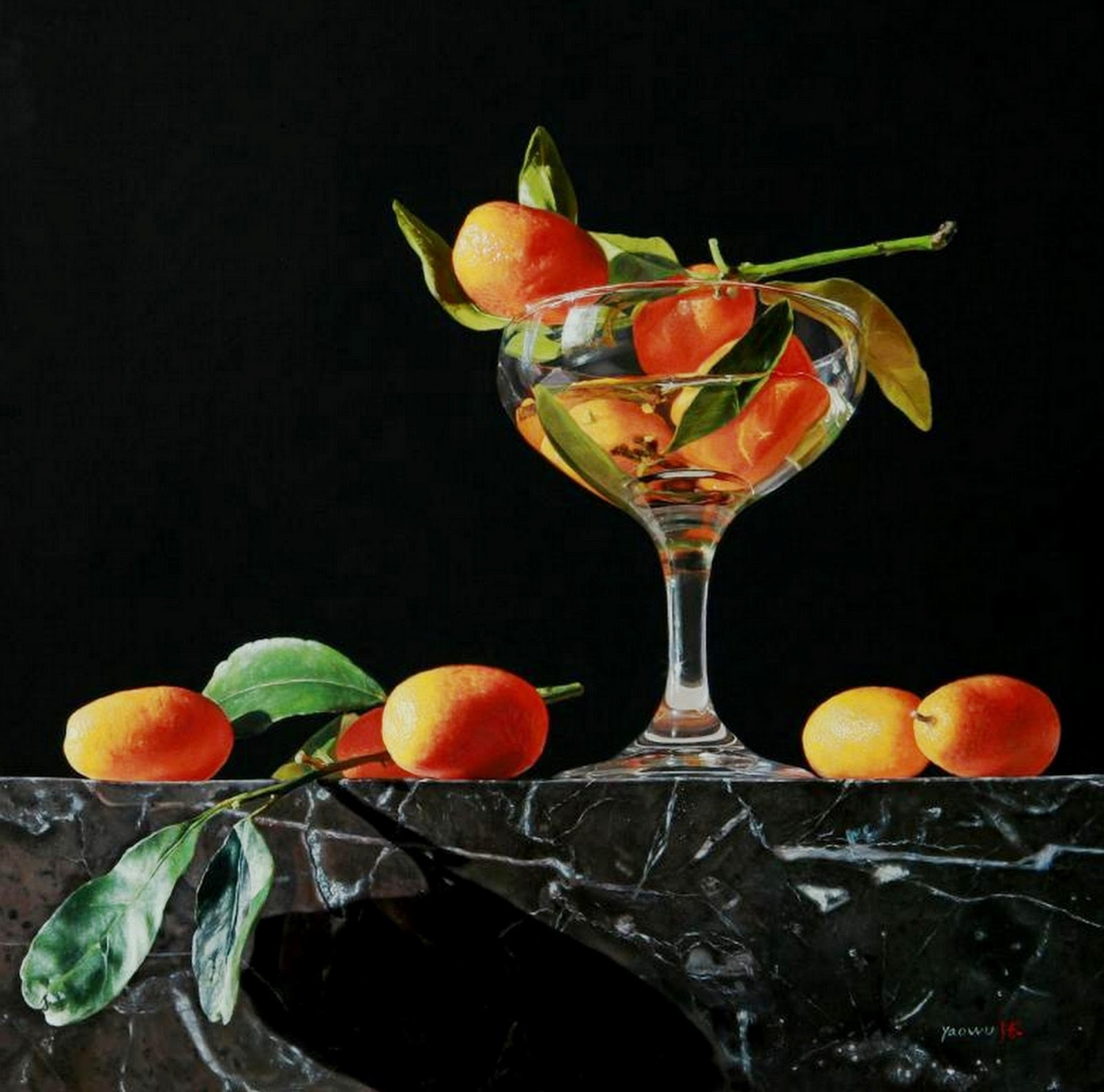 El arte es su máxima expresión : Bodegones Chinos al Óleo Zhang Yaowu