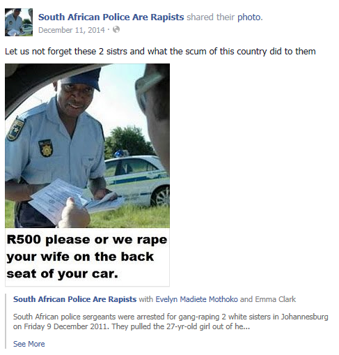 The Crimes of the South African Police Service: March 2015