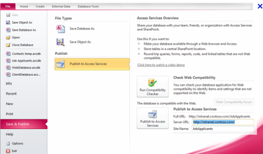 SharePoint 12,14,15.16: Overview of SharePoint Access Services