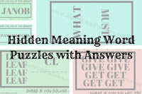 Hidden Meaning Word Puzzles with Answers