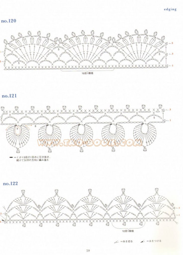 Solo esquemas y diseños de crochet: BORDES