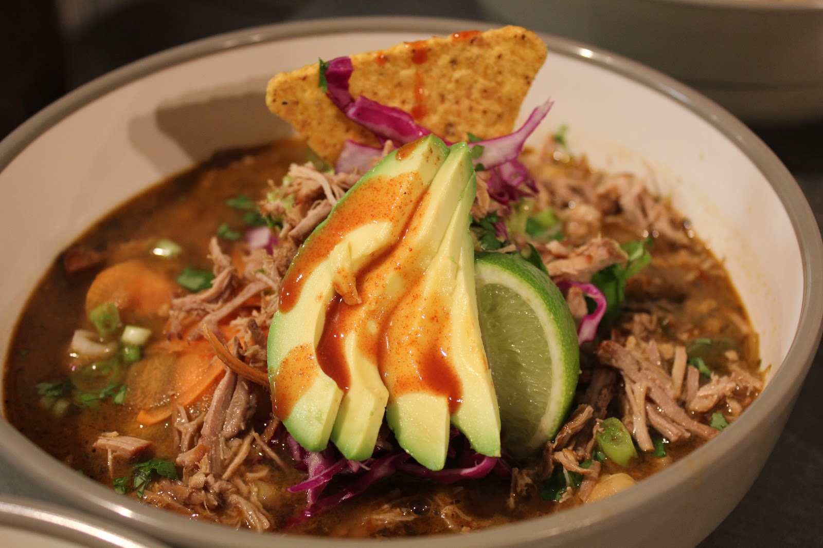 Foodie Mexican Posole Shredded Pork And Hominy Soup