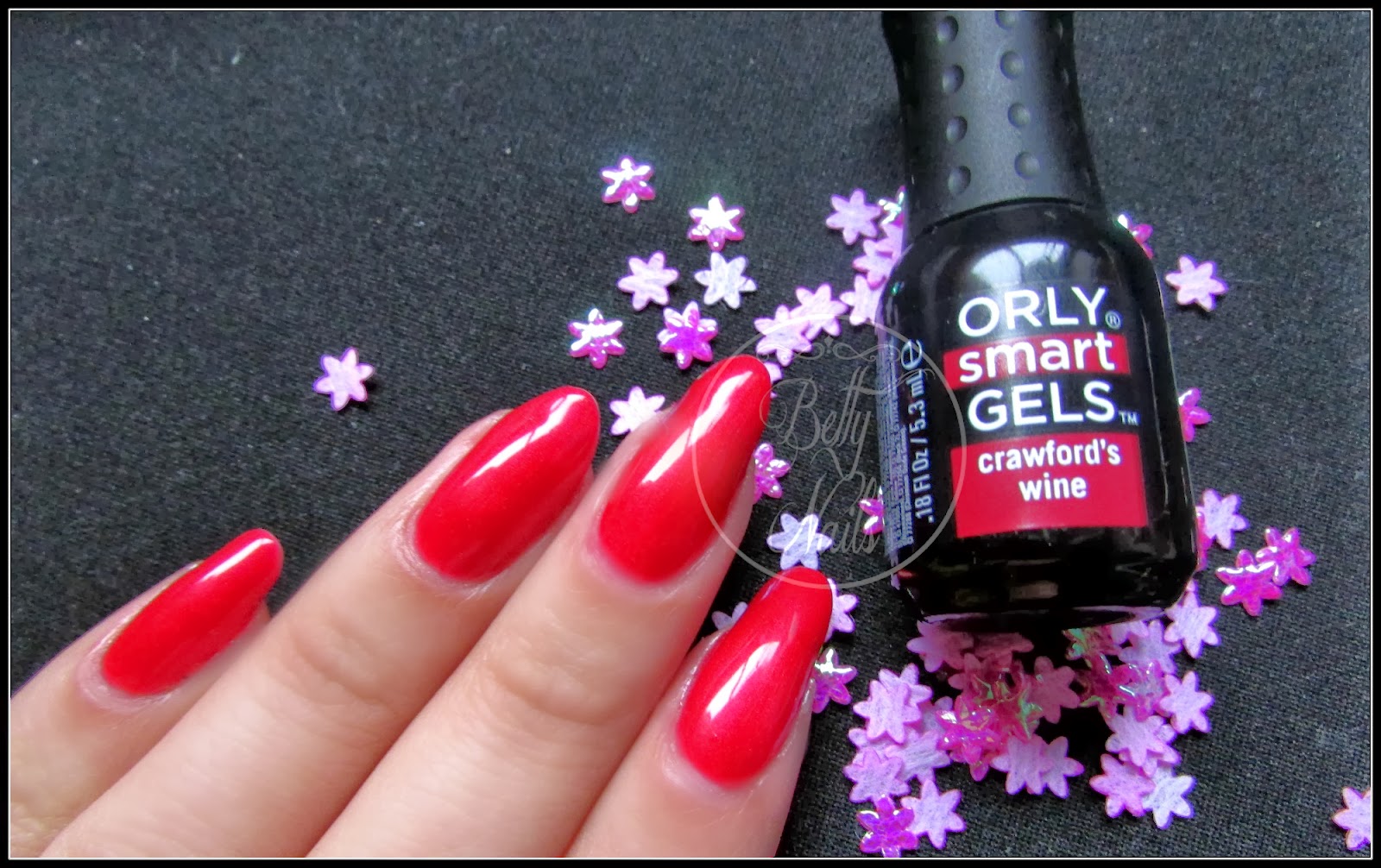 Betty Nails: Valentines Day Nails - Orly Smart Gels - Crawfords Red