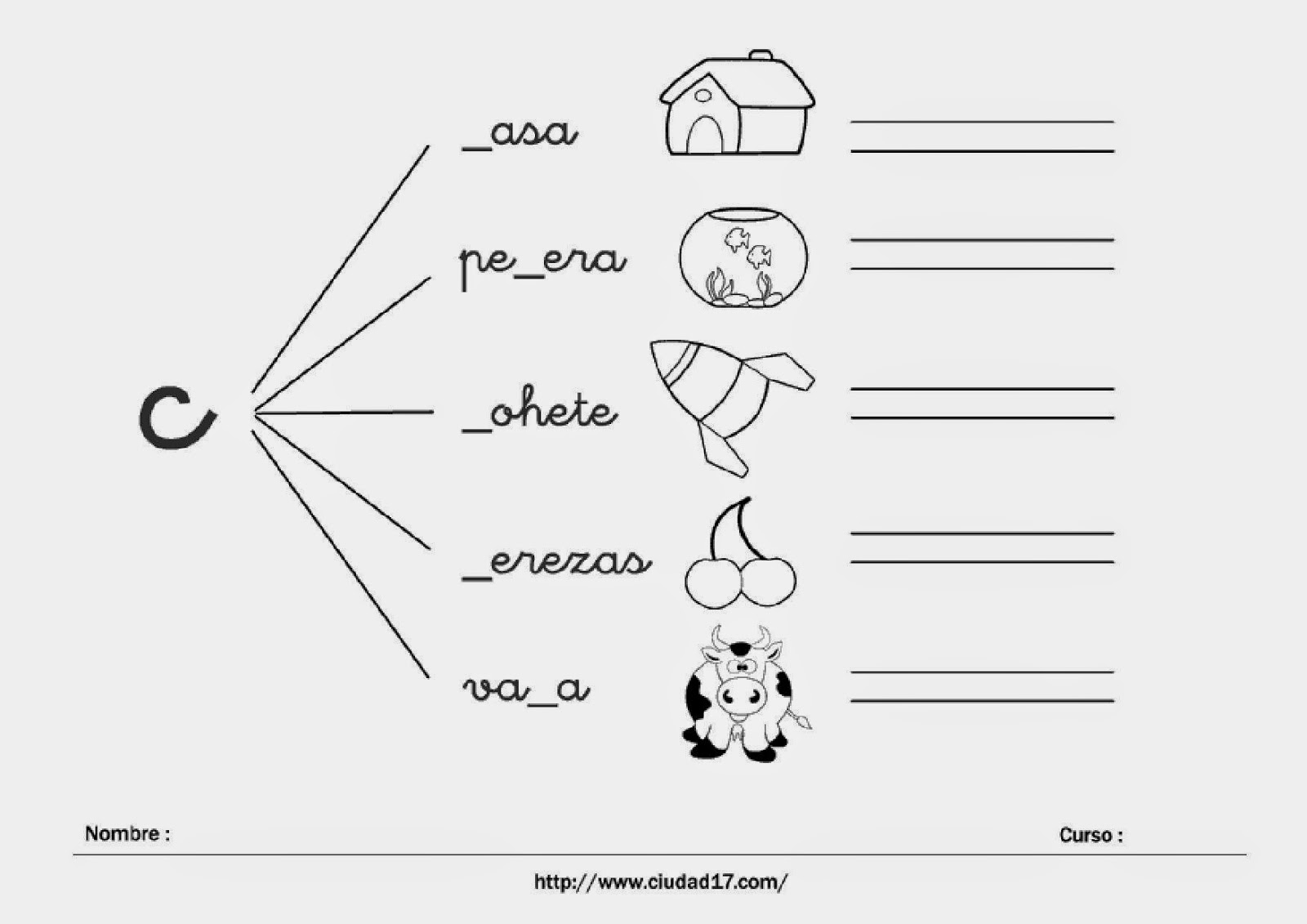 Aprendo en el blog: Palabras con la letra C