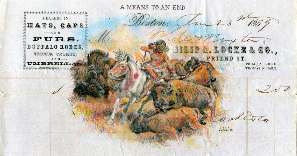 Old Paper Art: Buffalo Robes No. 1, June 23rd, 1859