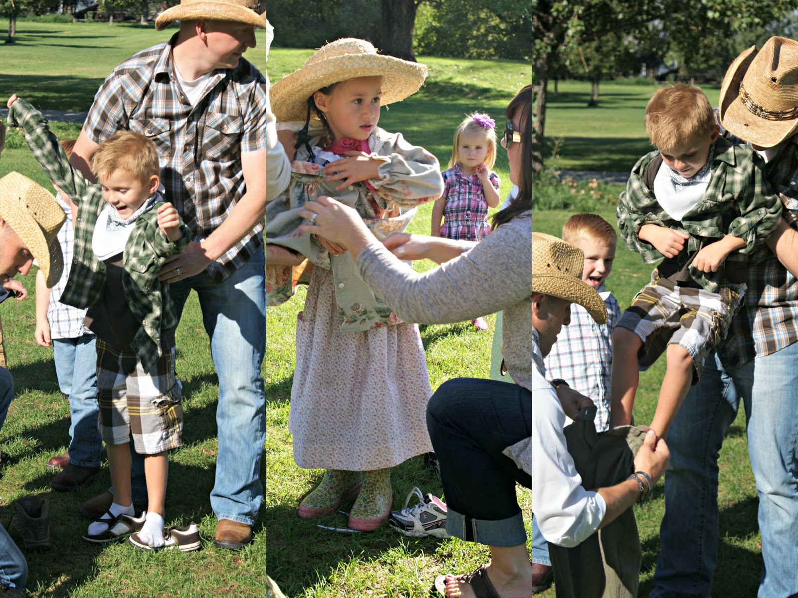 The Bos Family: Pioneer Dress-up Relay