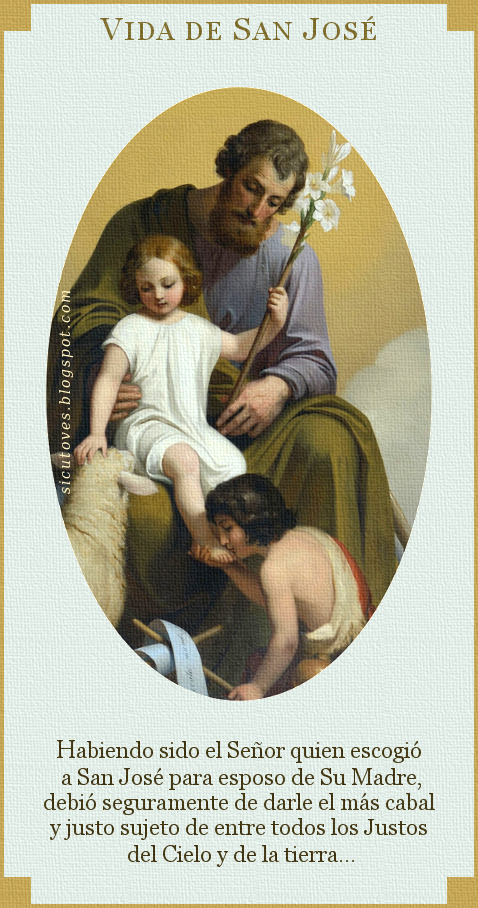 Como ovejas sin Pastor: VIDA DE SAN JOSÉ ( IV ) SAN JOSÉ, SANTO Y ...