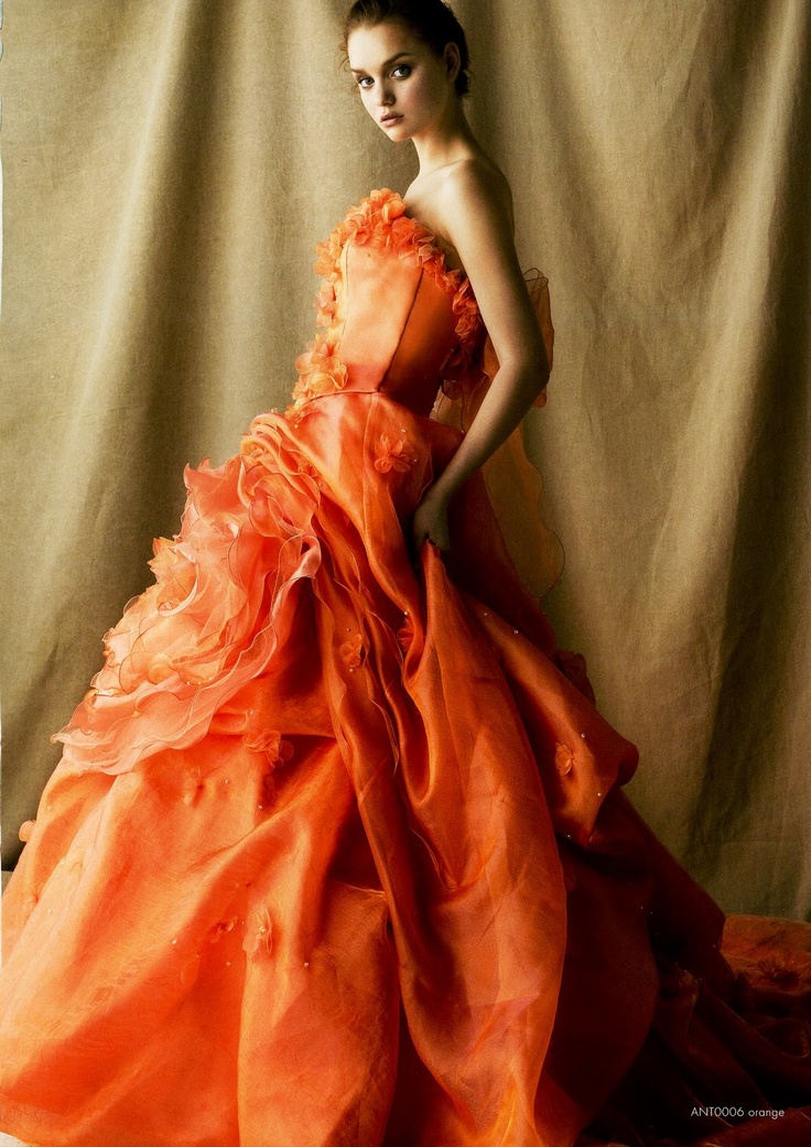 Gorgeous orange dress | Luvtolook | Virtual Styling