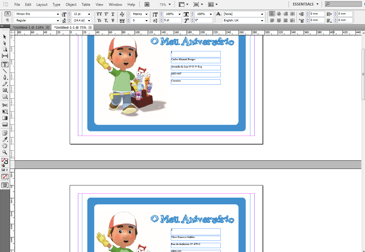 Variable Data Printing: Tutorial Dados Variáveis InDesign